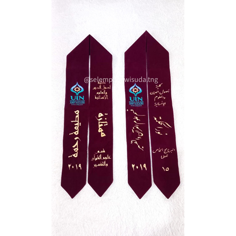 Jual Selempang Wisuda Leher Font Bahasa Asing | Shopee Indonesia