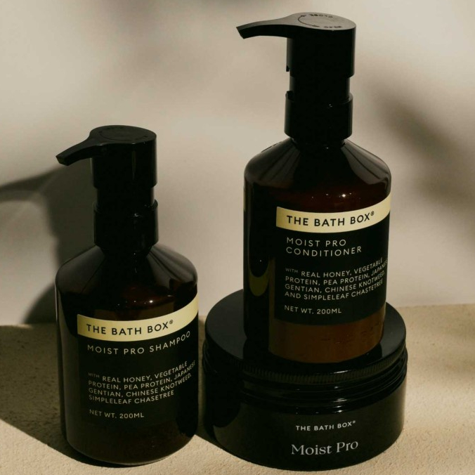 Jual THE BATH BOX Moist Pro Haircare Series SHAMPOO CONDITIONER SCALP ...