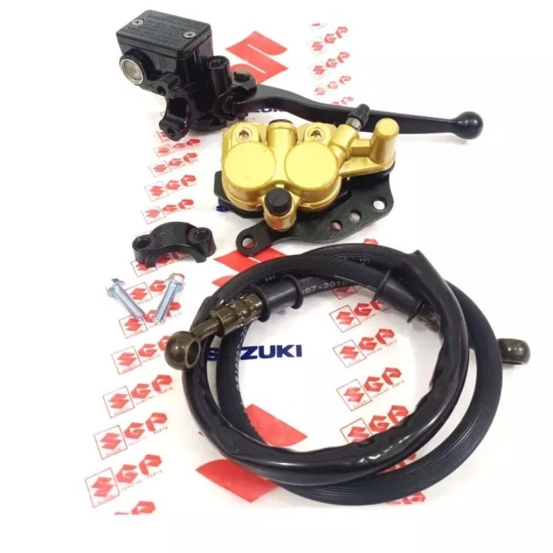 Jual 3item smash kaliper+selang+master rem set depan suzuki smash , smash 110,smash new,shogun ...