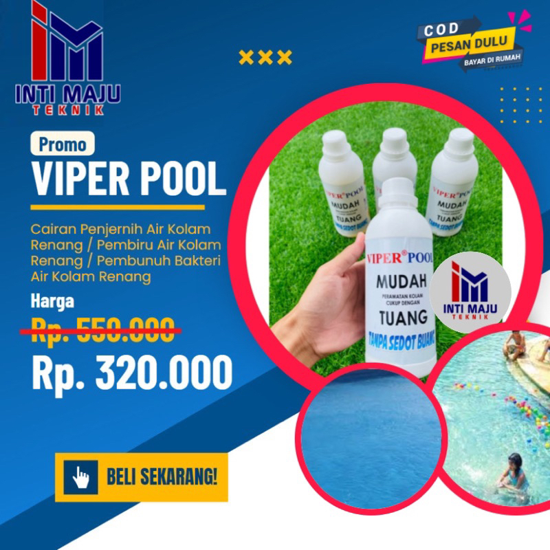 Jual Obat Penjernih kolam Viper Pool / Cairan Pembersih Kolam Renang ...