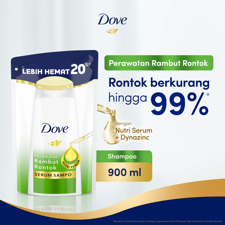 Jual Dove Shampo Perawatan Rambut Rontok Sampo 900ml Pouch | Shopee ...