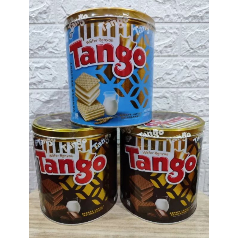 Jual Tango tanggo KALENG 1PCS susu vanila 300g Coklat Wafer Roti KALENG ...