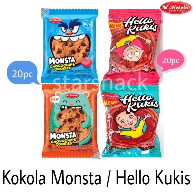 Jual Kokola Monsta / Hello Kukis isi 20 bj/pak | Shopee Indonesia