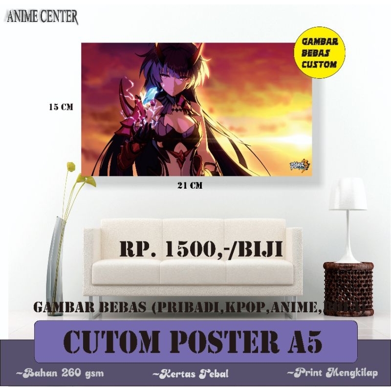 Jual Poster A5 Anime free custom | Shopee Indonesia
