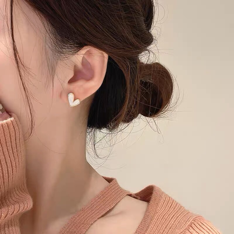 Jual Anting Titanium Love White Keramik Korea Style Fashion Elegan ...