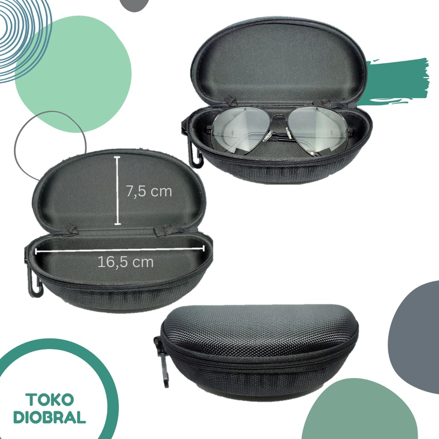 Jual Tempat Kacamata Hitam Box Kacamata Resleting | Shopee Indonesia