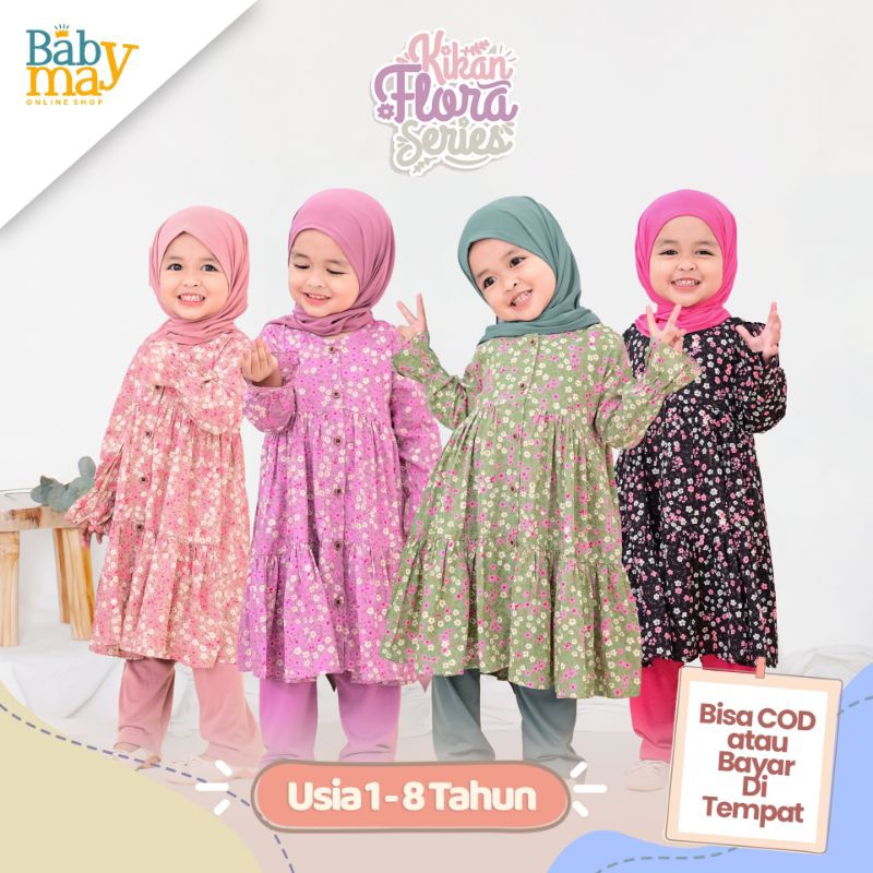 Jual Baju Tunik Anak Perempuan 1-6 Tahun KIKAN FLORA SERIES CUTEKIDS ...