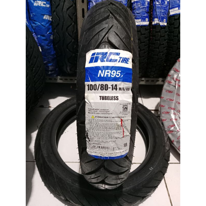 Jual IRC 100/80-14 NR95 BAN LUAR IRC TUBELESS RING 14 | Shopee Indonesia