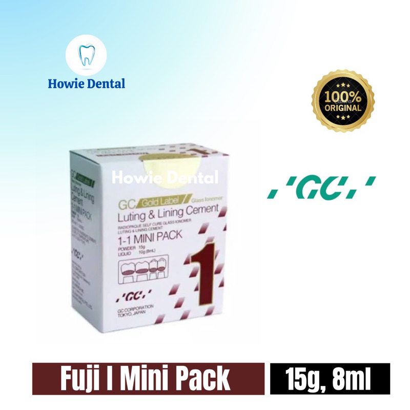 Jual GC Fuji 1 GIC Mini Pack , Luting & Lining Cement, Radiopaque Self ...