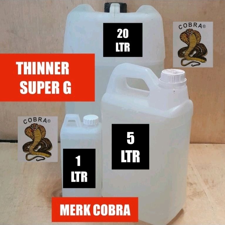 Jual Thinner SUPER Gloss 1 Liter Cobra Thiner Cobra 1 Liter SUPER G ...