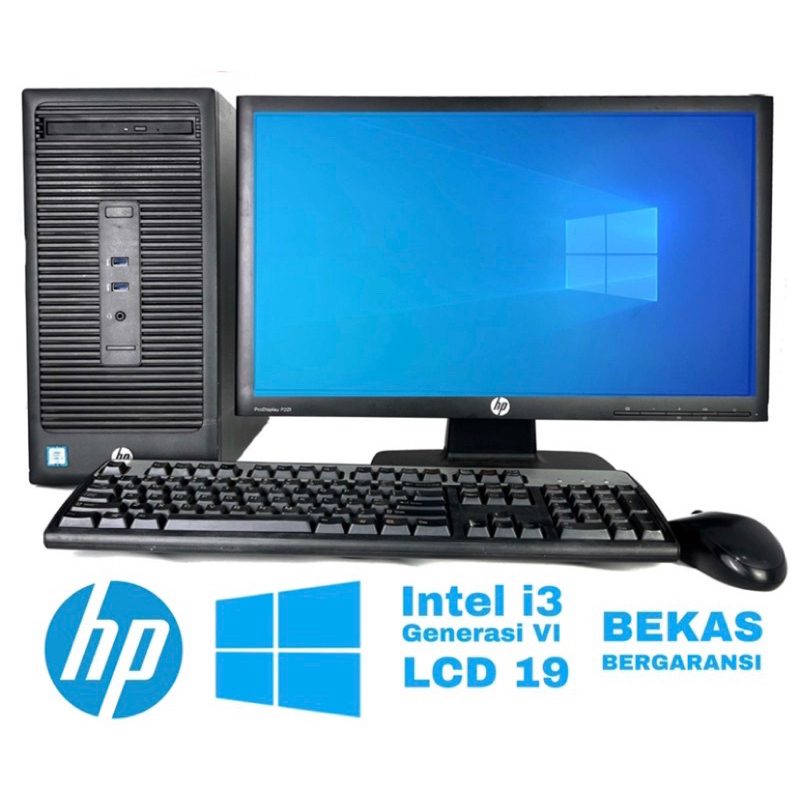 Jual PAKET CPU LENGKAP PC HP CORE i3 6100 RAM DDR4 8GB SSD 256GB HDD ...
