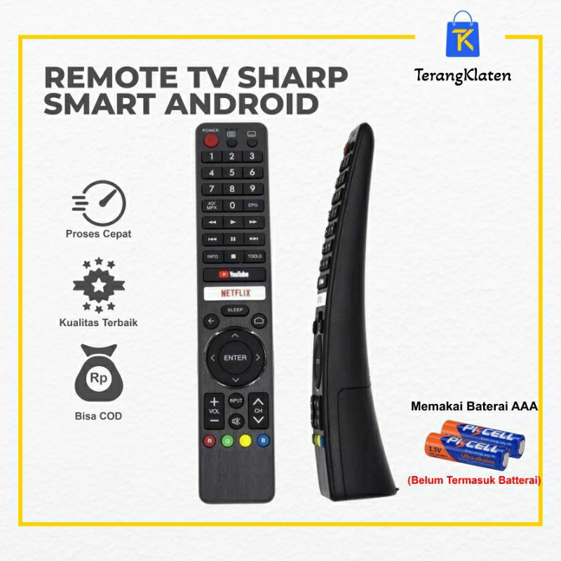 Jual REMOTE TV SHARP SMART ANDROID SHARP LED | Shopee Indonesia