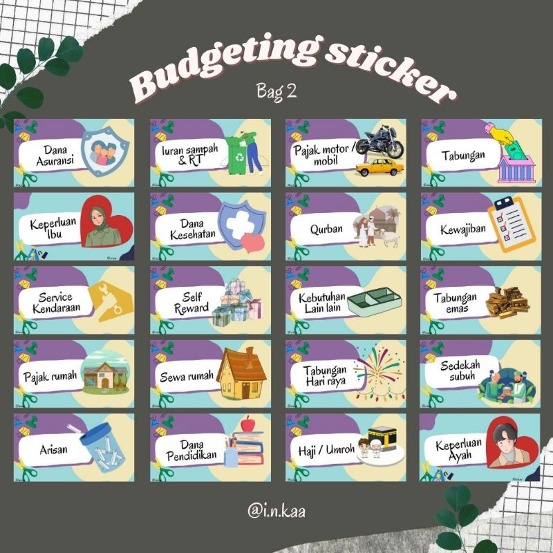 Jual STIKER BUDGETING | STIKER BINDER TABUNGAN | STIKER BUDGET PLANNING ...