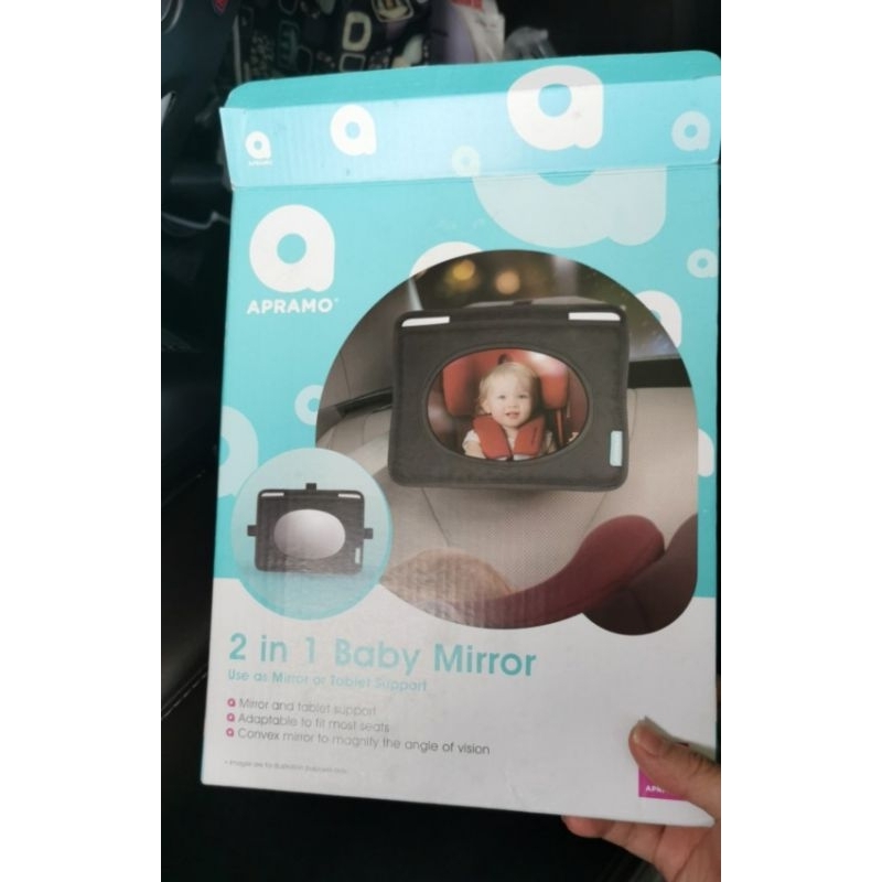 Jual Apramo 2 in 1 Baby Mirror Tablet Support Stand Kaca Mobil Bayi ...