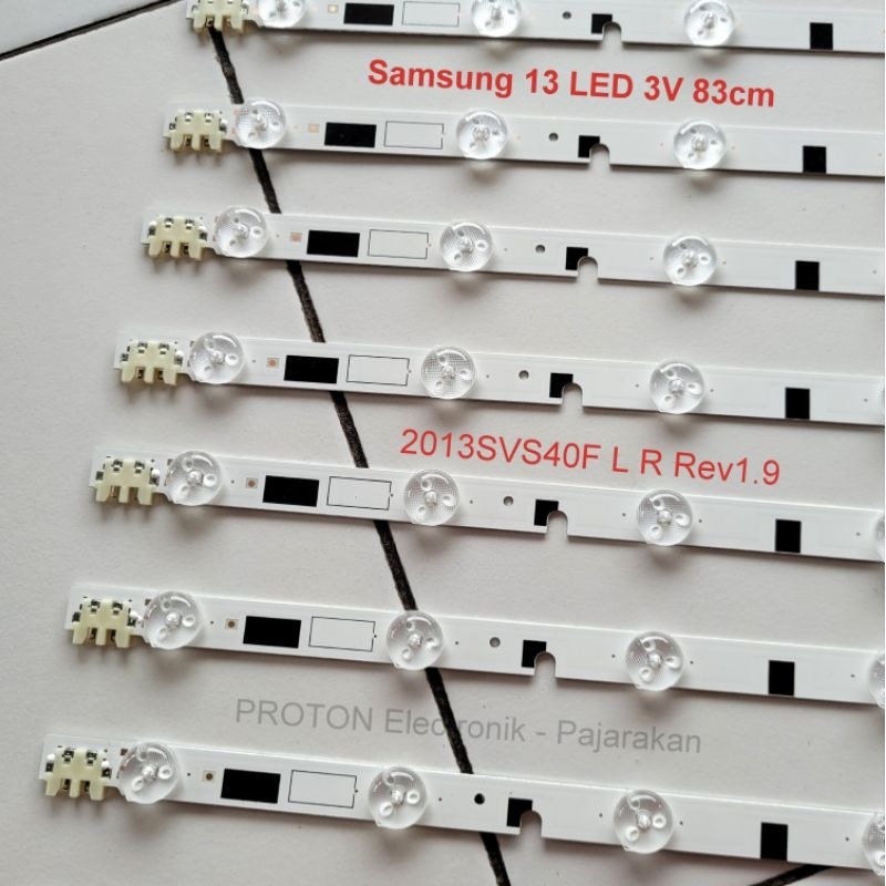 Jual Lampu Backlight LED TV Samsung 40" 13 kancing cembung 3V 83cm alumunium 39V 2013SVS40F ...