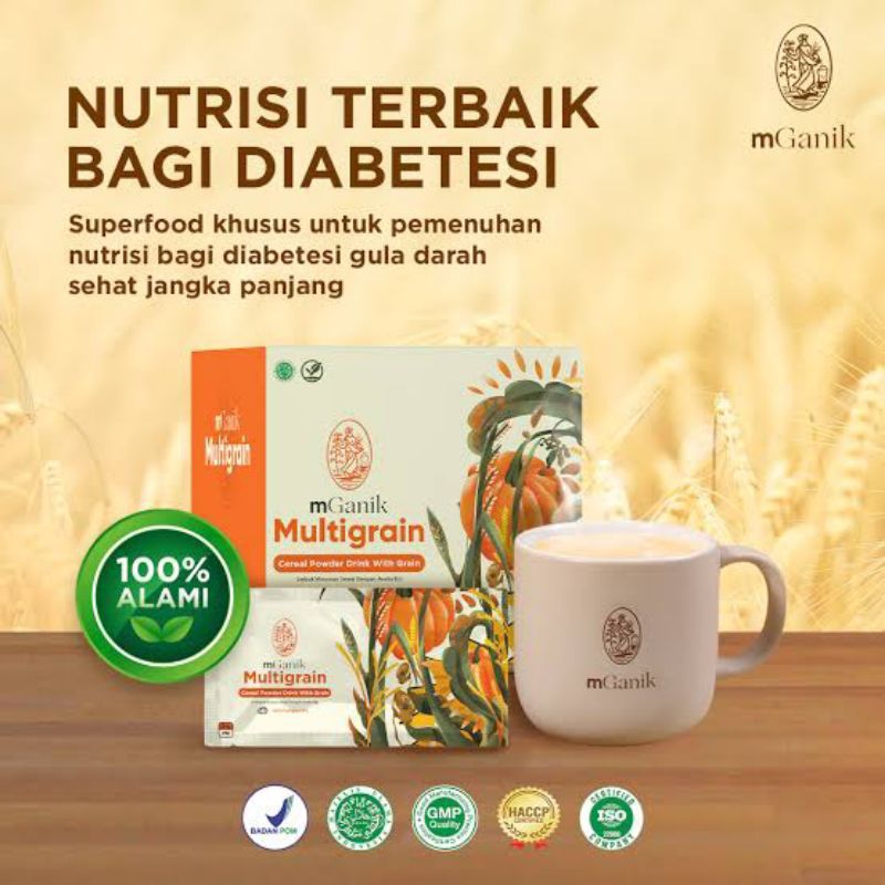 Jual Mganik Multigrain Nutrisi bagi Diabetesi 1 Box isi 20 Sachet ...