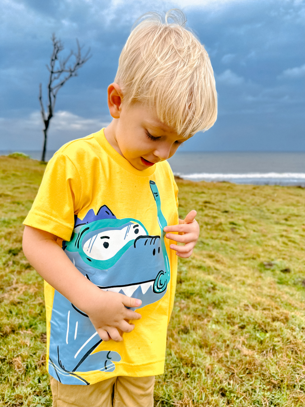 Jual Little Pep - Dino under the sea - Kaos anak dinosaurus motif tema ...