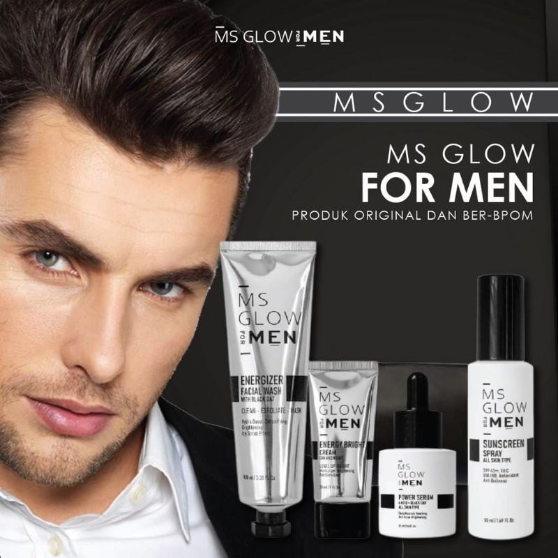 Jual MS GLOW FOR MEN Skincare Pria Paket Perawatan Wajah Original MS ...