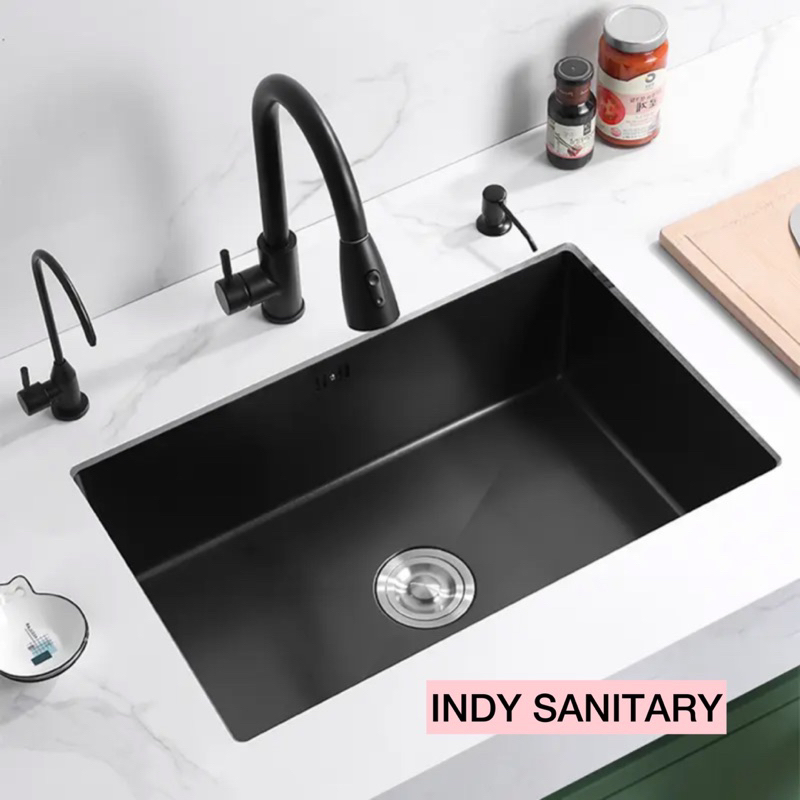 Jual KITCHEN SINK BLACK 8050 PAKET LENGKAP BAK CUCIAN PIRING 8050 HITAM ...
