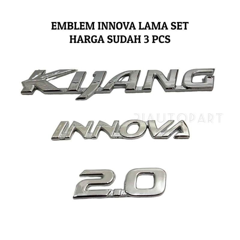Jual Emblem Innova Lama Set Full Chrome Harga Sudah 3 PCS | Shopee ...