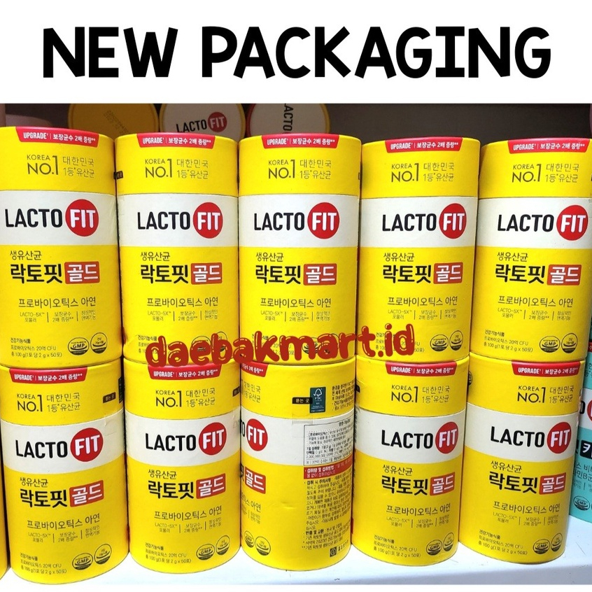 Jual LACTO-FIT Probiotic Gold New 5x Formula 2g x 50stick VIT New ...