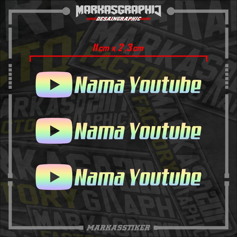 Jual STIKER CUSTOM YOUTUBE CHANNEL (HOLOGRAM) | Shopee Indonesia