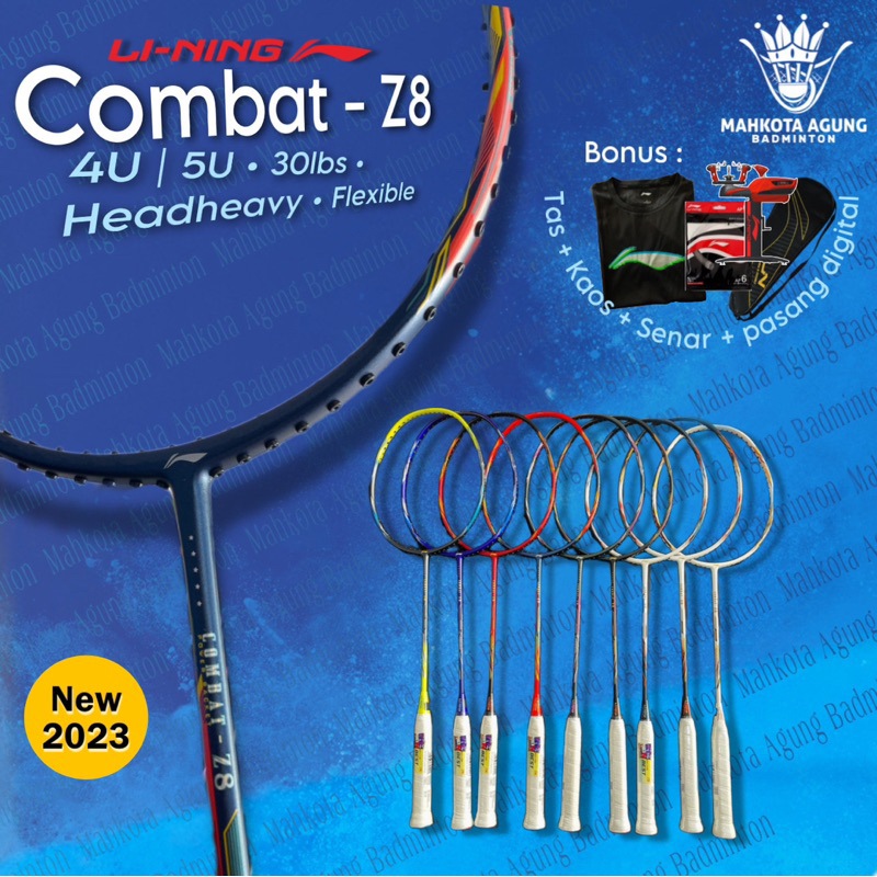 Jual RAKET BADMINTON LINING COMBAT Z8 / COMBAT-Z8 80 GR 84 GR ORIGINAL ...