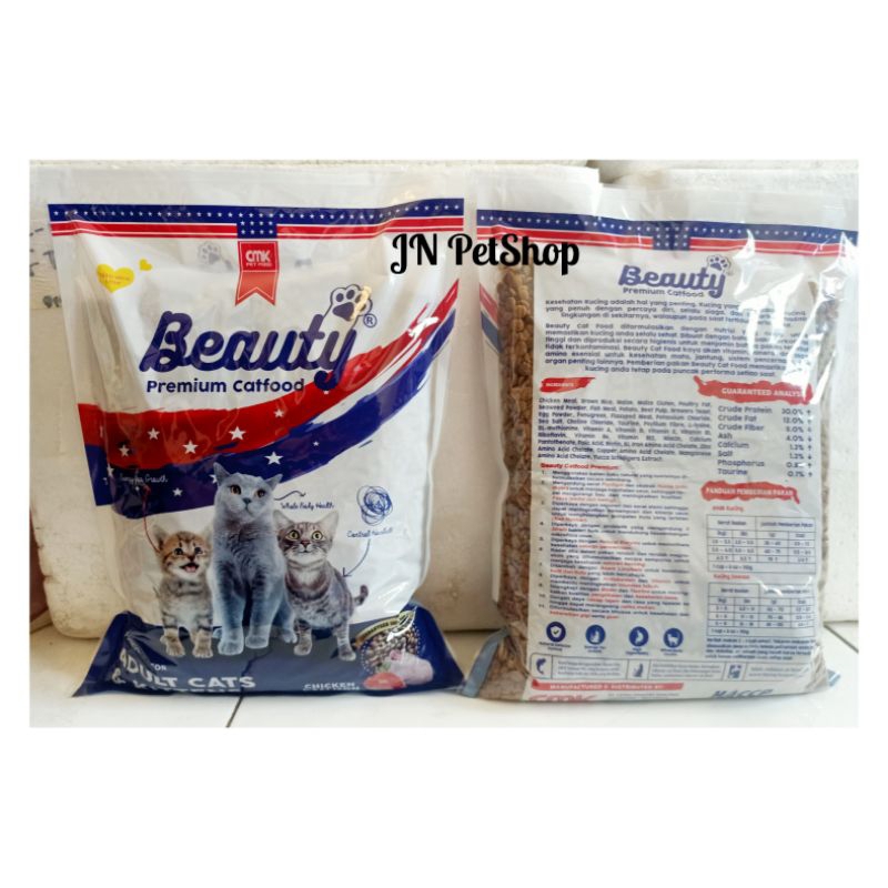 Jual Beauty 1 Kg Dry Food Makanan Kucing Kering 1 Kg | Shopee Indonesia