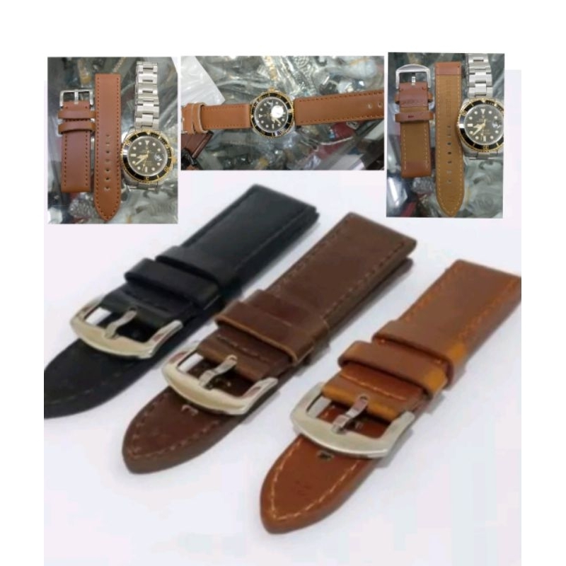 Jual Tali jam tangan kulit Rolex termurah tebal sporty | Shopee Indonesia