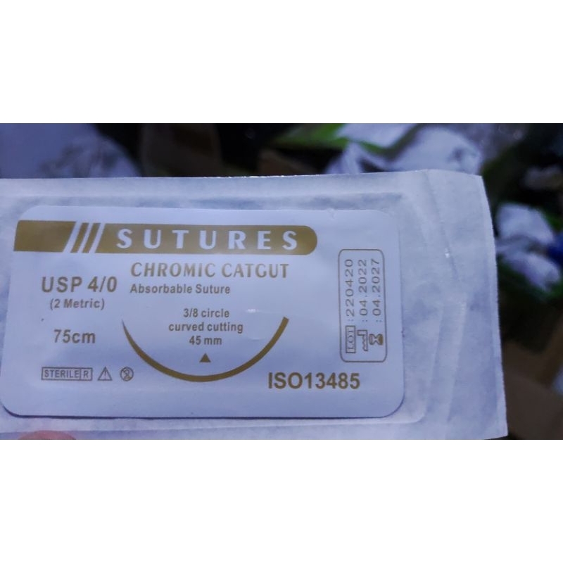 Jual Catgut Chromic 4.0 with Needle PER BOX | Shopee Indonesia