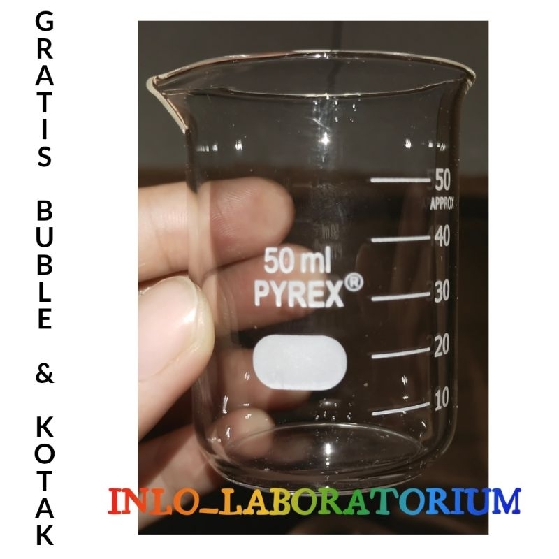 Jual Beaker Glass PYREX & IWAKI 50 ml/Beakerglass/Beaker/Beker/Gelas ...
