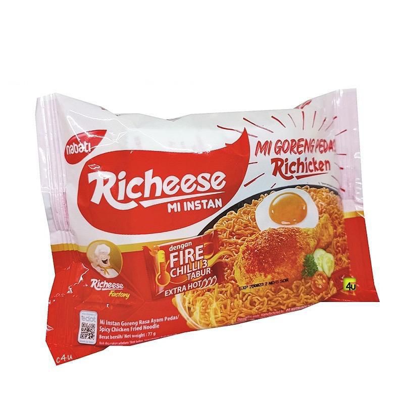 Jual Richeese mi instan FIRE LEVEL 3 - mie goreng pedas Richicken ...