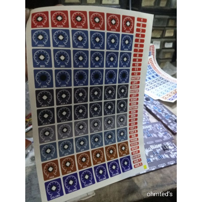 Jual Stiker mixer / tone sudah terpotong dan terlubang sesuai bentuknya ...