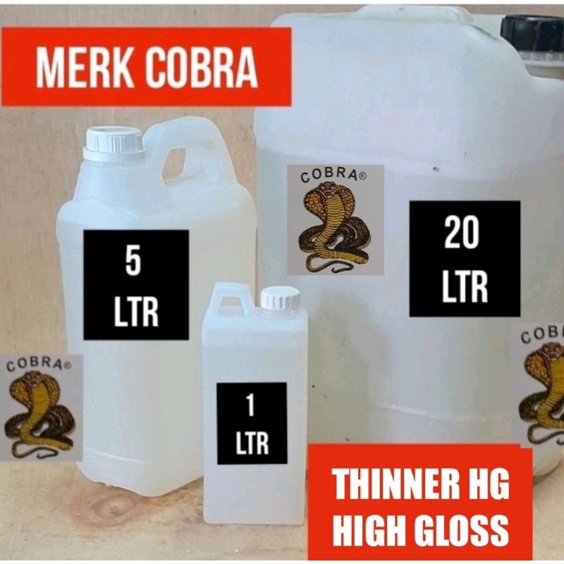 Jual Thinner HG 5 liter Cobra / Thinner Cobra High Gloss 5 liter | Shopee Indonesia