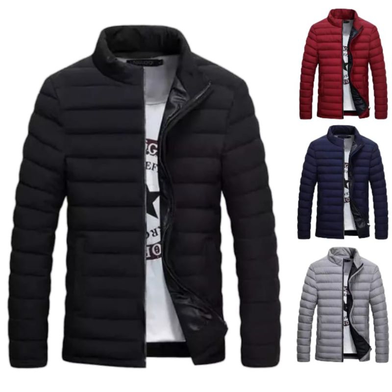 Jual jaket pria musim dingin tebal/jaket winter hangat tren terbaru/jaket puffer | Shopee Indonesia