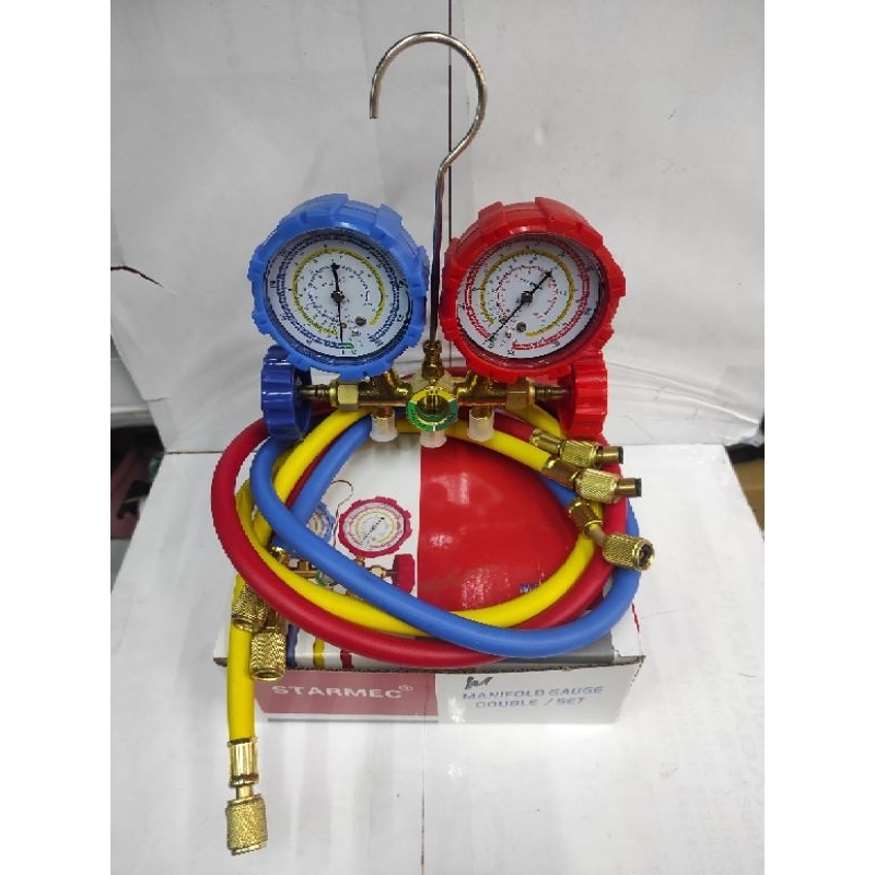 Jual Testing manifold double multi R22 R134 R404 R32 R410 AC | Shopee ...