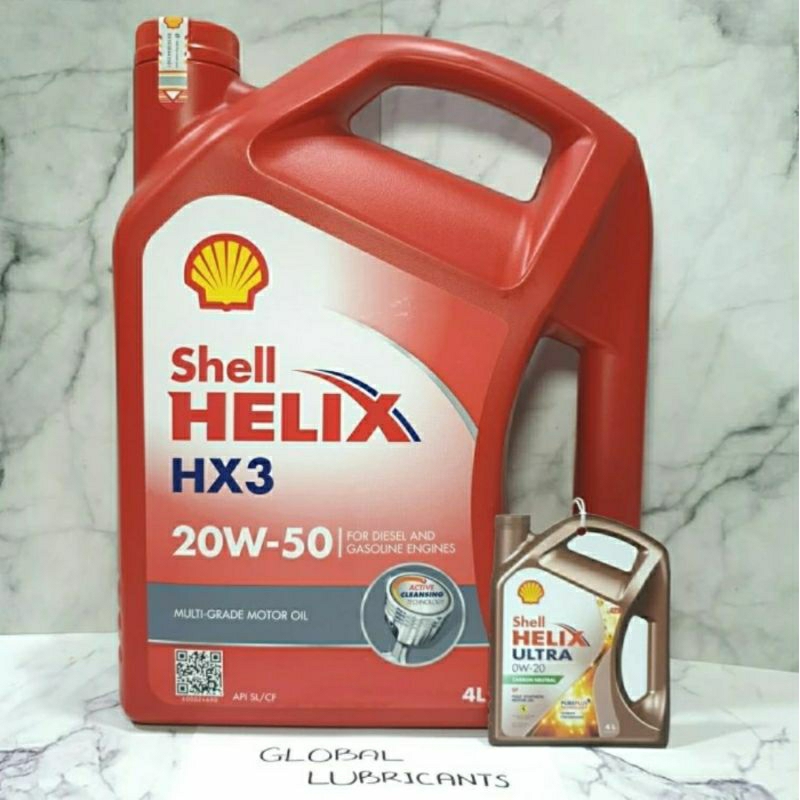 Jual Shell Helix HX3 20W-50 4 Liter (Oli Mesin Multi-Grade Bensin ...