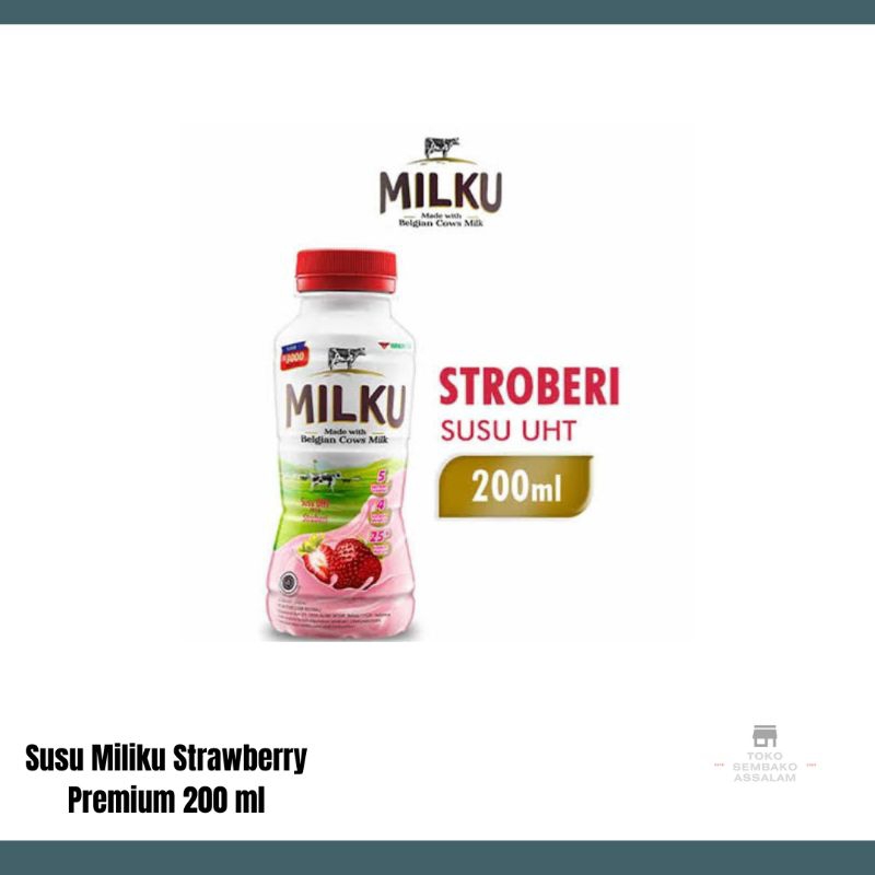 Jual susu milku strawberry 200ml / milku strawberry 200ml | Shopee ...