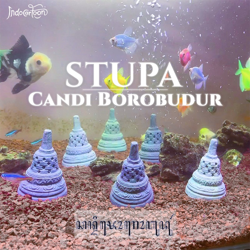 Jual Miniatur Stupa Candi Borobudur / Hiasan Aquarium | Shopee Indonesia