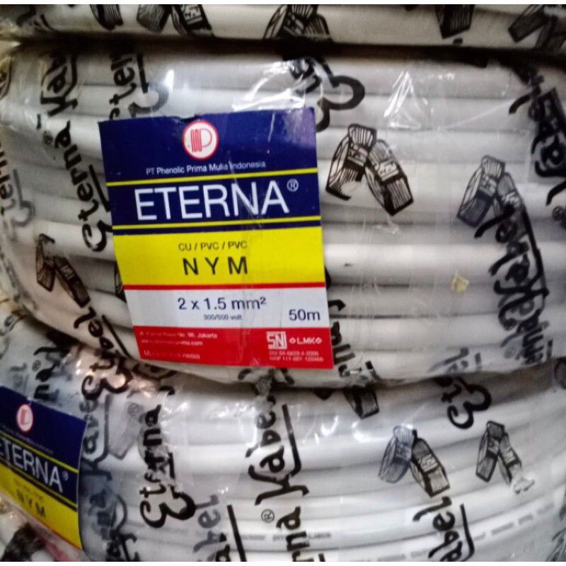 Jual KABEL ETERNA NYM 2X1.5 50M FULL | Shopee Indonesia
