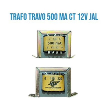 Jual TRAFO TRAVO 500Ma CT 12V TRANSFORMATOR JAL | Shopee Indonesia