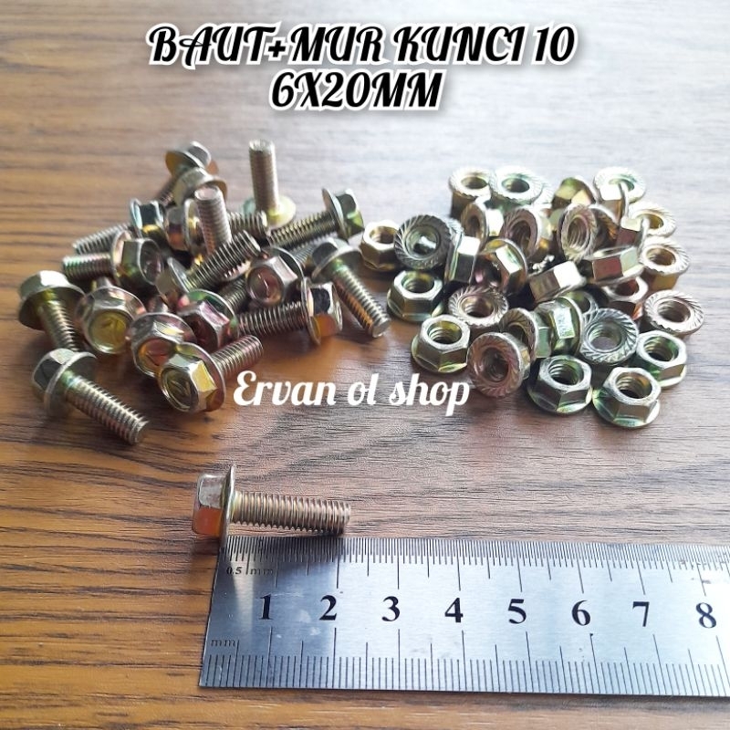 Jual BAUT BAUD 12 KUNCI RING ATAU PAS MODEL ORI MOTOR 8MMX20MM SUDAH ...