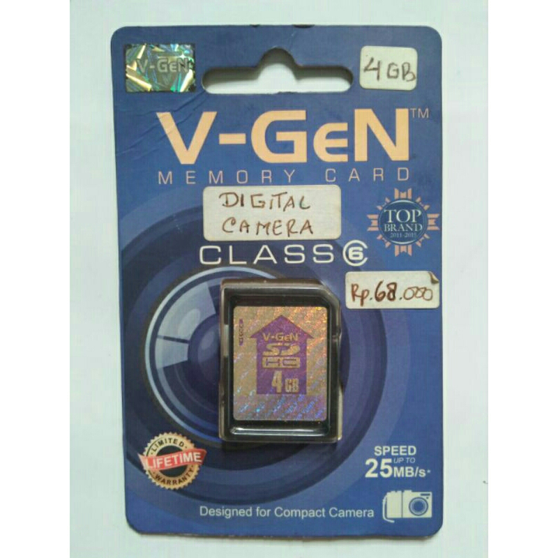 Jual MMC V-GeN 4GB, untuk kamera Digital dan lain2 yg suport MMC, tidak ...