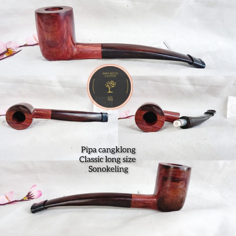 Jual pipa cangklong / cangklong/kerajinan kayu sonokeling model panjang | Shopee Indonesia