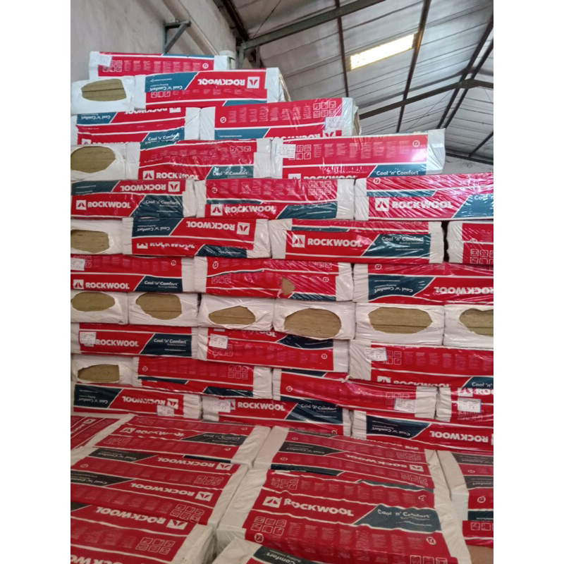 Jual Rockwool Density 40 ukuran 1200x600x50(MM) dan 1200x600x25(MM ...