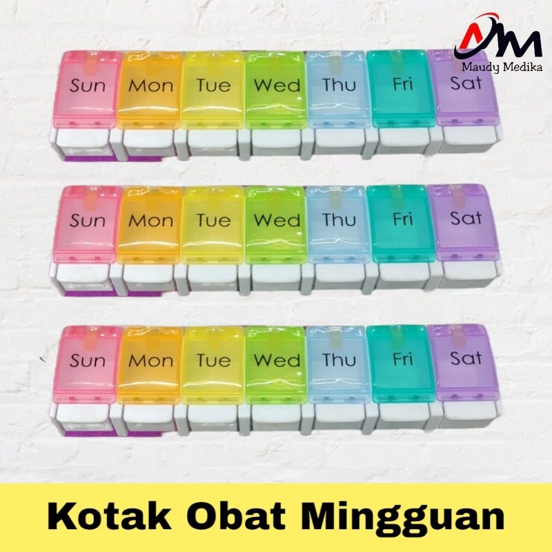 Jual Medicine Box 7 Days Kotak Obat Harian Kotak Obat Bukaan Tekan ...