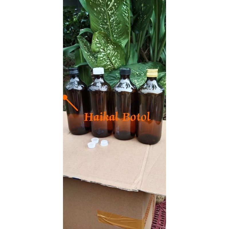 Jual botol kaca coklat/botol kaca tengkorak 500ml | Shopee Indonesia