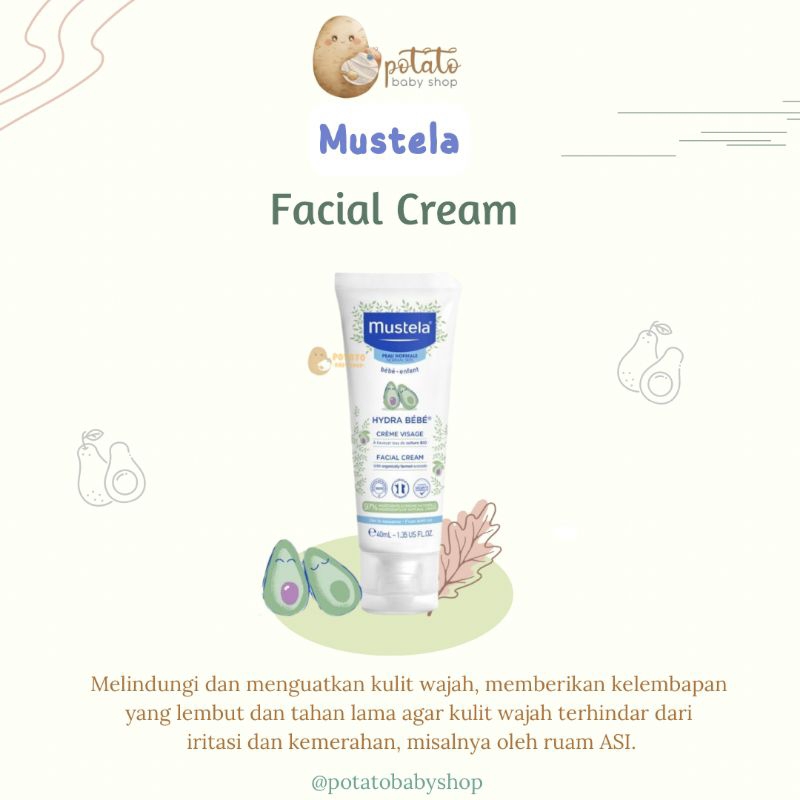 Jual Mustela Hydra Bebe Facial Cream 40ml - Normal Skin Face Cream krim ...