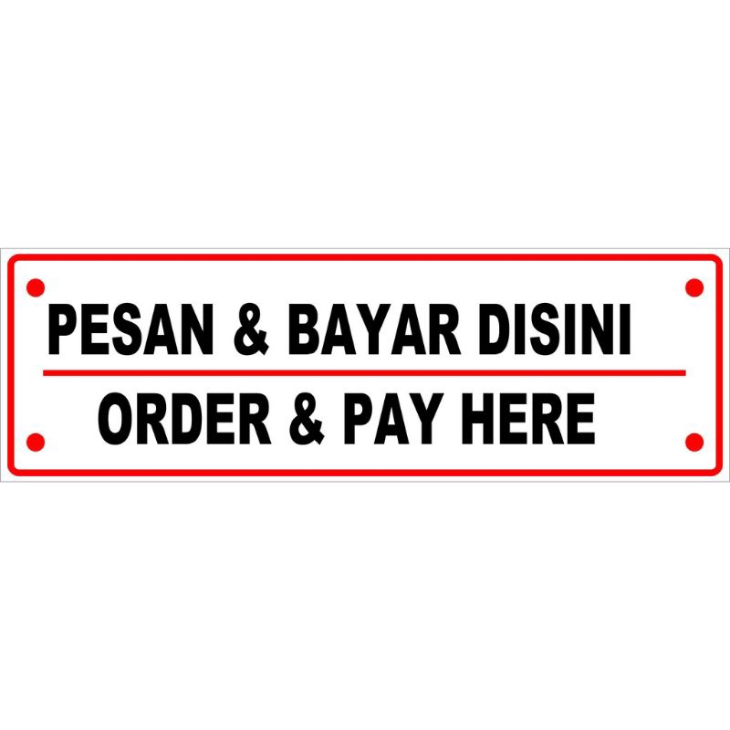 Jual STIKER PESAN DAN BAYAR DISINI | Shopee Indonesia