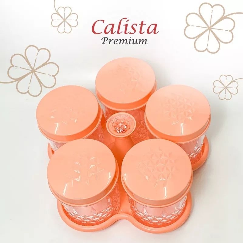 Jual Calista Set Toples 5 Daun Wadah Snack Tempat Makanan Camilan ...